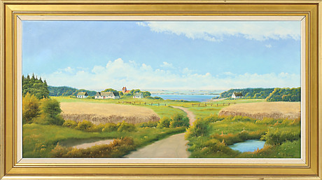 Unknown artist, oil on canvas, sign E Birk. Art - Paintings - Auctionet