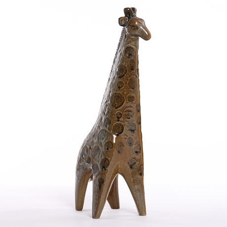 LISA LARSON. Giraffe from "Stora Zoo", figurine, Gustavsberg, glazed ...