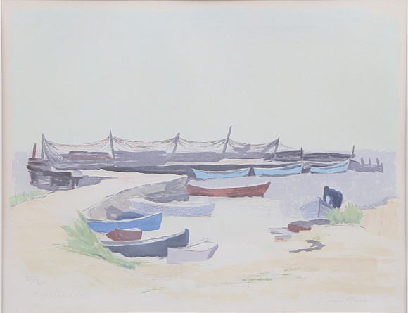 EINAR ROSÉN. LITO, Fishing position, signed, 1900s. Art - Engravings ...