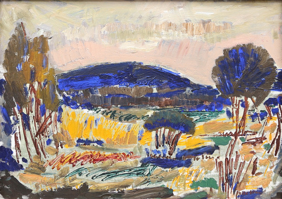 PELLE BLOM (1922-1998). Landscape, oil on canvas, signed. Art ...