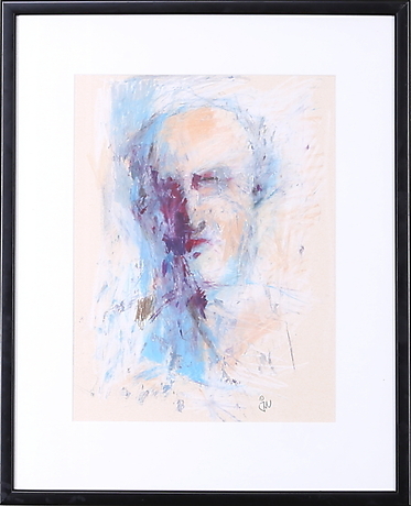 JAN WIBERG. Male portrait, Chalk. Art - Engravings & Prints - Auctionet