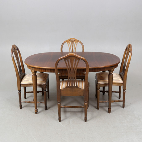 MATGRUPP, 5 delar, ''Axet'', 1900-tal. Möbler - Matsalsmöbler - Auctionet