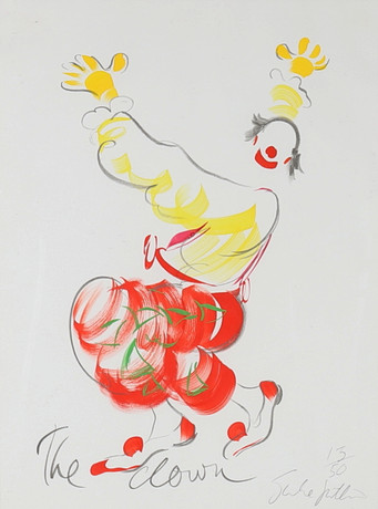 JAKE SUTTON (BRITISH B.1947). THE CLOWN, CLOWNING STARS, EVERYONE CAN ...