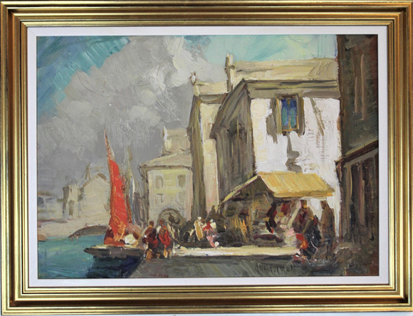 KNUT NORMAN. OIL ON Board, signed. Art - Paintings - Auctionet