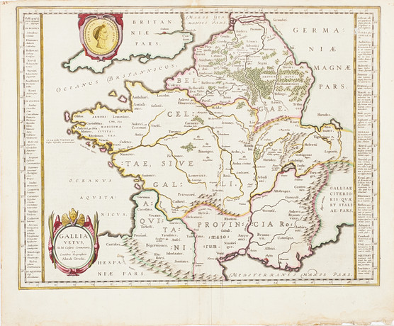 Map of France by Blaeu c. 1640. Böcker, Kartor & Handskrifter - Auctionet