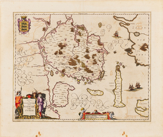 Map of Funen (Denmark). Books, Maps & Manuscripts - Auctionet