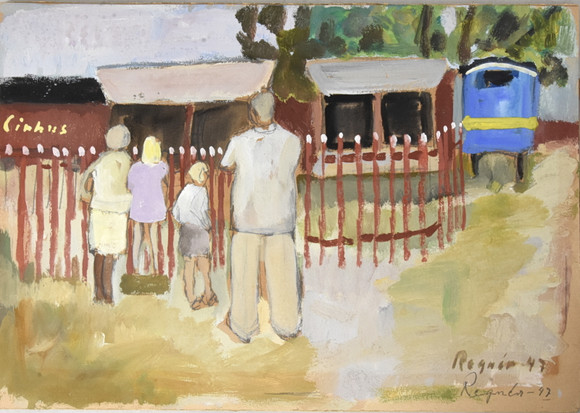 JOHN REGNÉR. Olja på pannå. Konst - Måleri - Auctionet