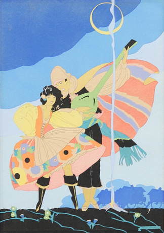 JANET LAURA SCOTT. Lithographic print, composition, signed in the print ...