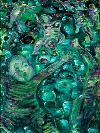 BERTA HANSSON. Barns villkor II", olja på duk, signerad och daterad -65 ...