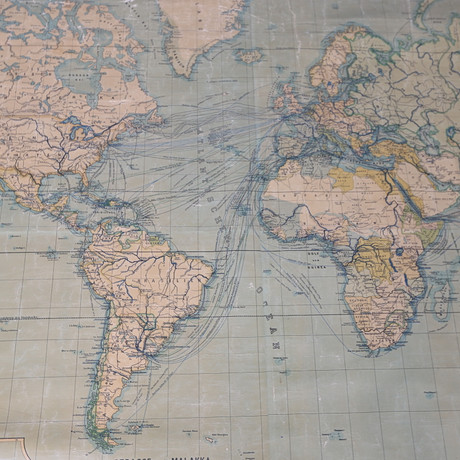 MAP, "Wandkarte des Weltverkehrs...", Professor Dr. Alfred Kirchhoff ...