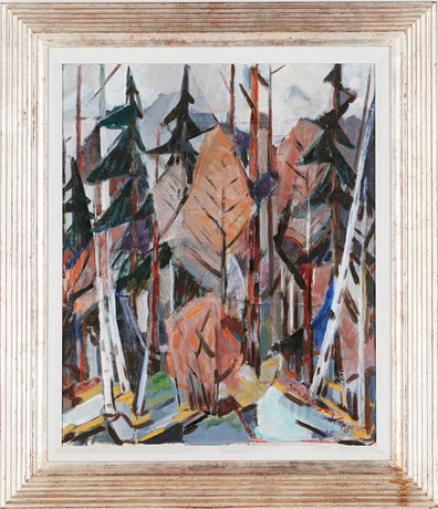 ERIC H OLSON (1907-1995). Landscape motif, oil on Board, signed and ...
