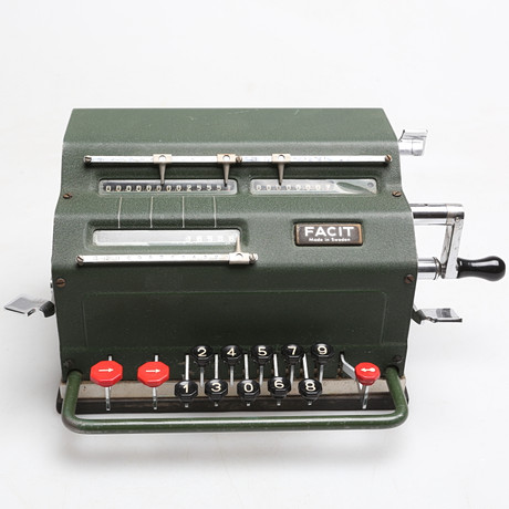 CALCULATOR, metal, Facit, 1900s. Collectables - Technica & Nautica ...