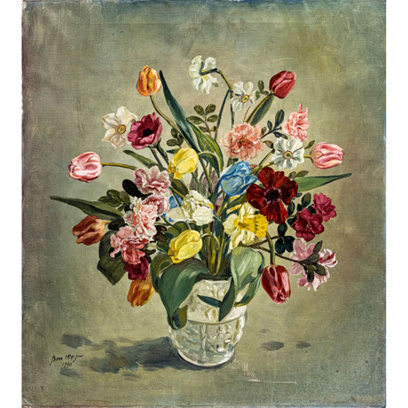 BROR HILLGREN (1881-1955). Blomsterstilleben, olja på duk, signerad ...