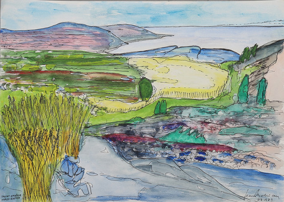 JEAN BOLINDER. "HOLY AREA NORTH COAST". Art - Paintings - Auctionet