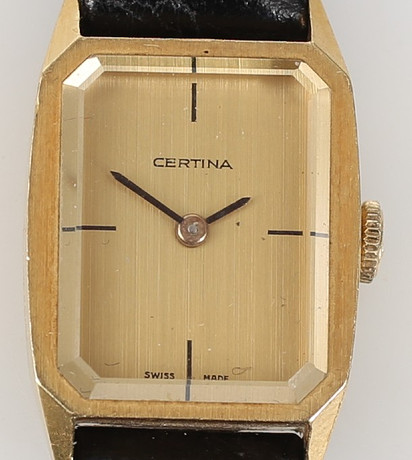 ARMBANDSUR, dam, 18 K guld, mekanisk, Certina, total vikt 18,1 gram ...