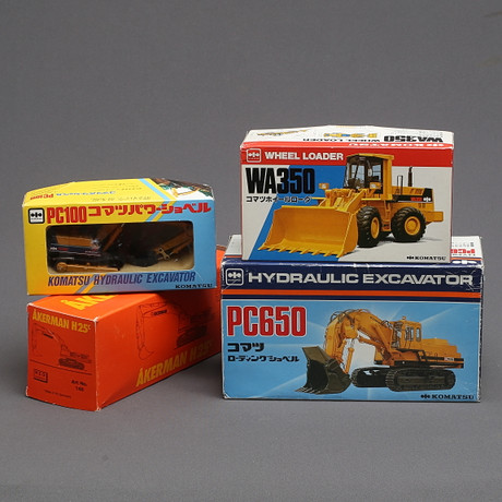 CONTRACTOR MACHINES, 4 pcs, including Komatsu Japan and NZG Åkerman ...