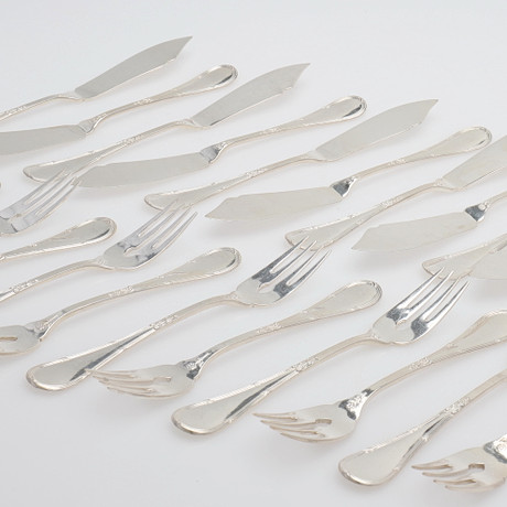 FISKBESTICK, 12 par, nysilver. Silver & Metall - Övriga metallföremål ...