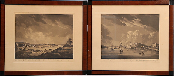 JOHAN FREDRIK MARTIN. After. LITHOGRAPHIC PRINT (2) "Utsigt af ...