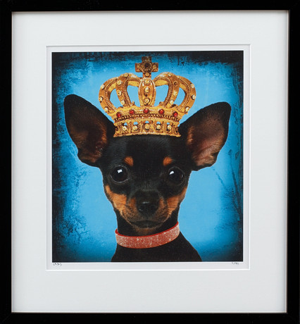 LARS TUNEBO. Hund med krona, offsettryck, signerad och numrerad 2/99 ...