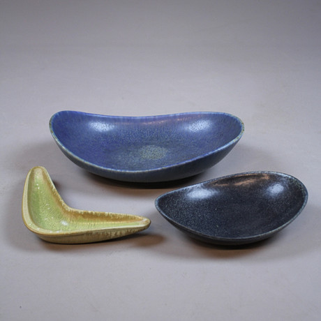 GUNNAR NYLUND, CARL HARRY Stålhane, BOWLS 3 pieces Rörstrand. Ceramics ...
