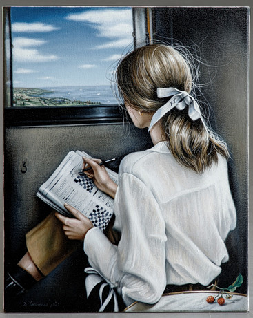 ELENA TARASENKO. With riddle. Art - Paintings - Auctionet