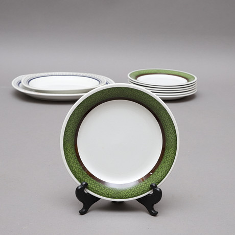 PLATES & PLATE, 9 pcs, "Eva" & "Majlis", Upsala Ekeby & Gefle, Sweden ...