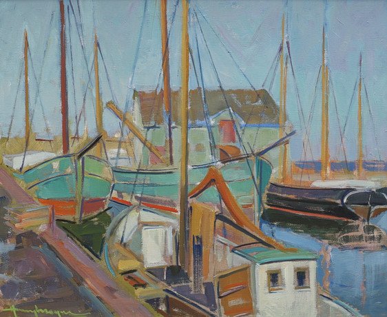 HENRY MAYNE. SIMRISHAMNS HAMN. Konst - Måleri - Auctionet