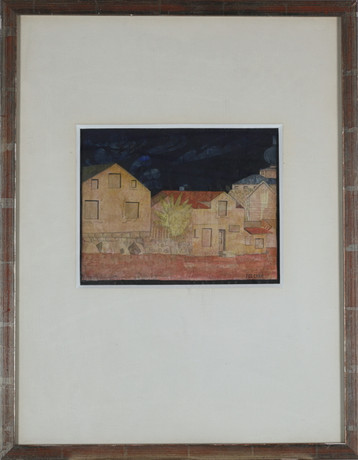 CLAES FOLCKER. Akvarell, Husmotiv, signerad Folcker. Konst - Grafik ...