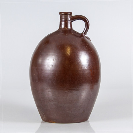 NILS EK. BALLONGKRUS. Höganäs, saltglaserat lergods, signerat, 1800 ...