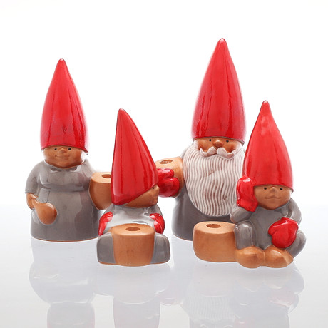 LISA LARSON. TOMTAR, 4 st, keramik. Keramik & Porslin - Europeiskt ...