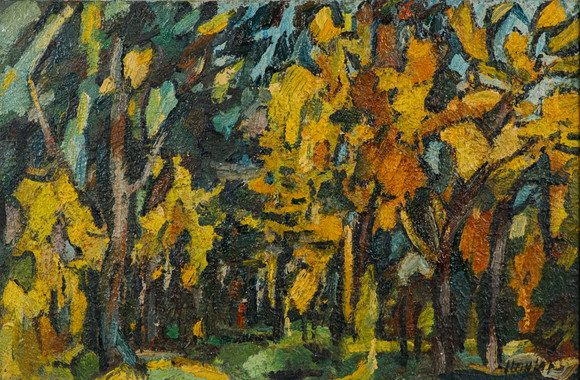 THEODOR HALLIER (1908-1982). Färgglad höst. Konst - Måleri - Auctionet