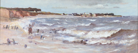 JOSHUA ANDERSON HAGUE (1850-1916). På stranden. Konst - Teckningar ...