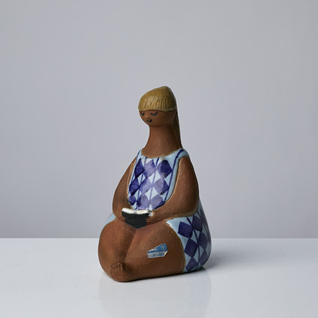 LISA LARSON, figurine "Amalia" from "ABC girls", Gustavsberg, stoneware ...