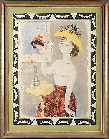 OLLE OLSSON-HAGALUND. Color lithograph, signed, numbered 357/360. Art ...