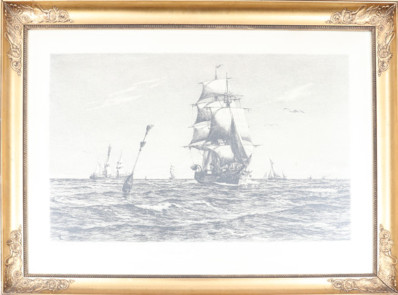 CARL LOCHER. graphic sheet, "Skagen Ind", 1900. Art - Engravings ...