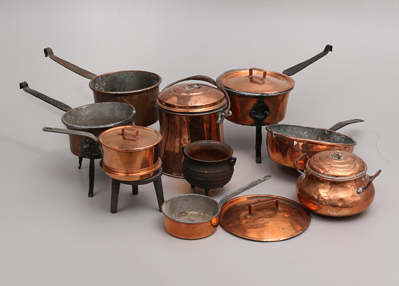 COPPER OBJECTS, 10 parts, 19th/20th century. Silver & Metals - Pewter ...