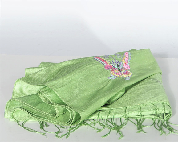 SCARF / SJAL, siden, Basler. Vintagekläder & Accessoarer - Auctionet