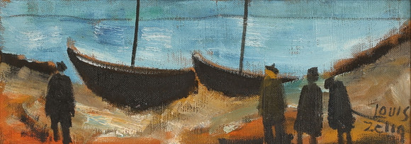 LOUIS ZELIG. Olja på pannå, signerad. Konst - Måleri - Auctionet