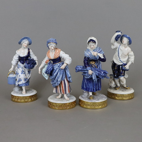 4 FIGURES - THURINGIA, 20th century, porcelain. Ceramics & Porcelain ...