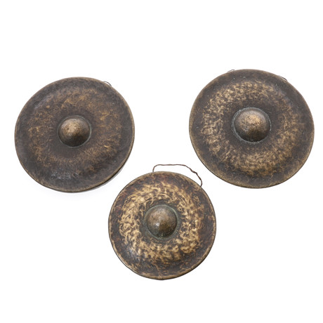 GONGAR, TRE STYCKEN, BRONS, SYDOSTASIEN, 1800-TAL. Asiatika - Auctionet