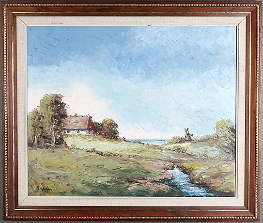 HELMER KARLSSON. Öljy kankaalle, signeerattu Karl Helgo. Taide ...