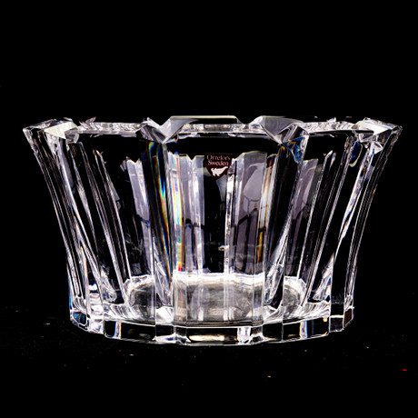 GUNNAR CYRÉN. glas skål Orrefors "Stenhammar" 1900-tal. Glas ...