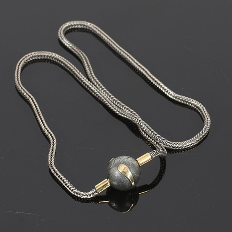 (777) COLLIER, Rutenium, och förgyllt silver. 19/2000-tal. Smycken ...