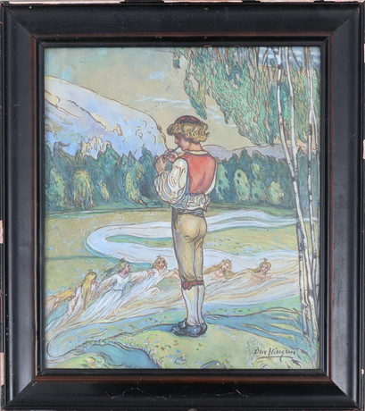 BROR HILLGREN. akvarell/blandteknik , signerad. Konst - Måleri - Auctionet