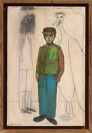 DAN PERRIN. "Pelikanmannen". Akryl på pannå. Signerad DP 2012. Konst ...