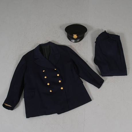 POLISUNIFORM, 3 delar, 1930-tal. Vapen & Militaria - Uniformer ...