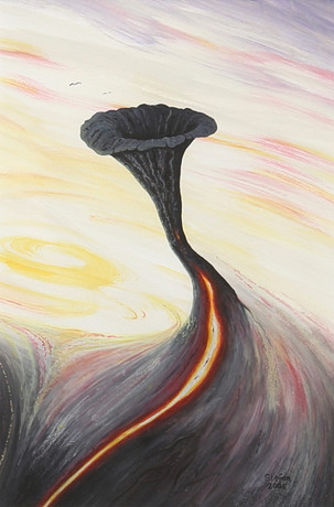 STEFAN SIMONSSON. "Craterellus Cornucopioides". Watercolor, signed and ...