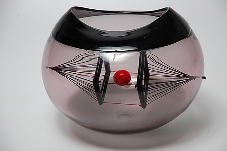 ART GLASS, "Thread Sculptures" Design Richard Rackham, signed, dated ...