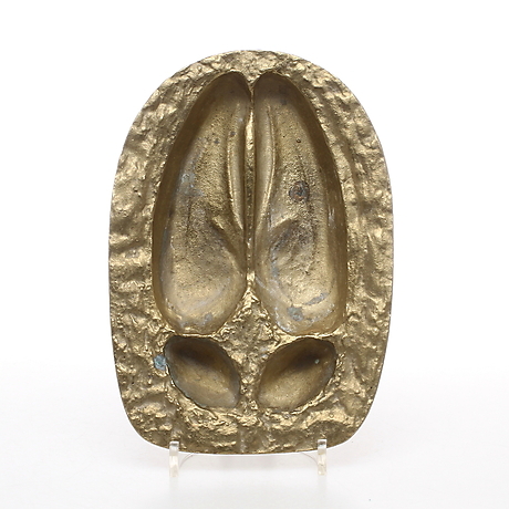 BOWL / MOLDING of moose hoof, bronze, unmarked. Silver & Metals - Other ...