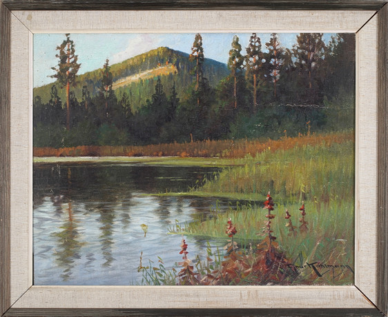 EJNAR KOHLMANN. Skogstjärn, olja på duk, signerad. Konst - Måleri ...